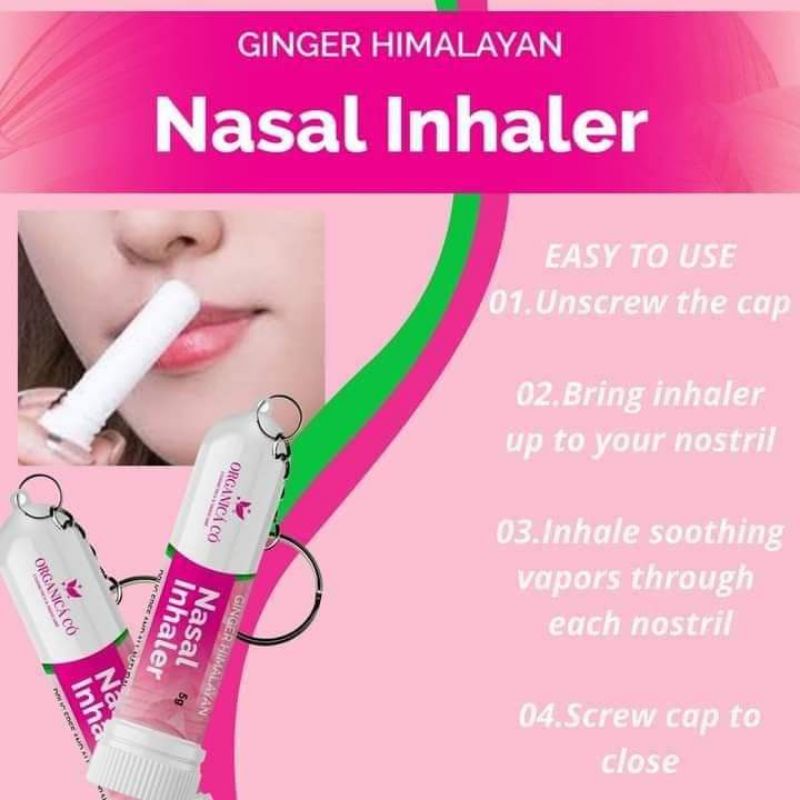 Y?QCOD Ginger Himalayan Nasal Inhaler 5g NO CHAIN Menthol Essential ...