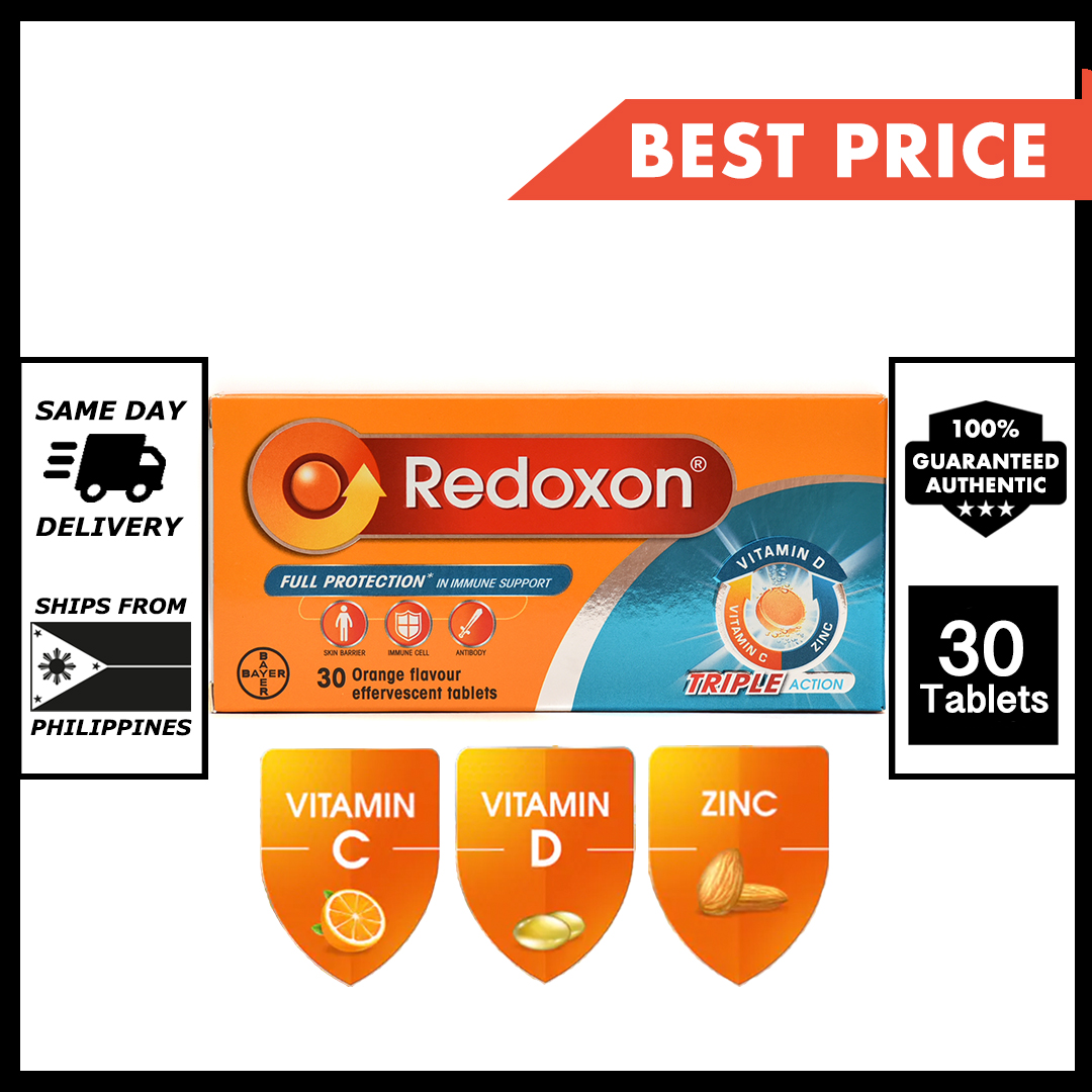 Redoxon Triple Action Formula for Immunity Support Orange Effervescent ...