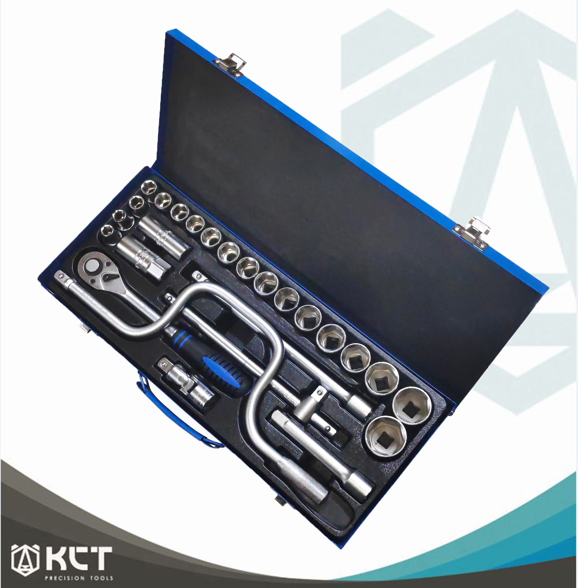 KCT Kinki Socket Wrench Set 26pcs 1/2" Dr. Socket Set Chrome Vanadium ...