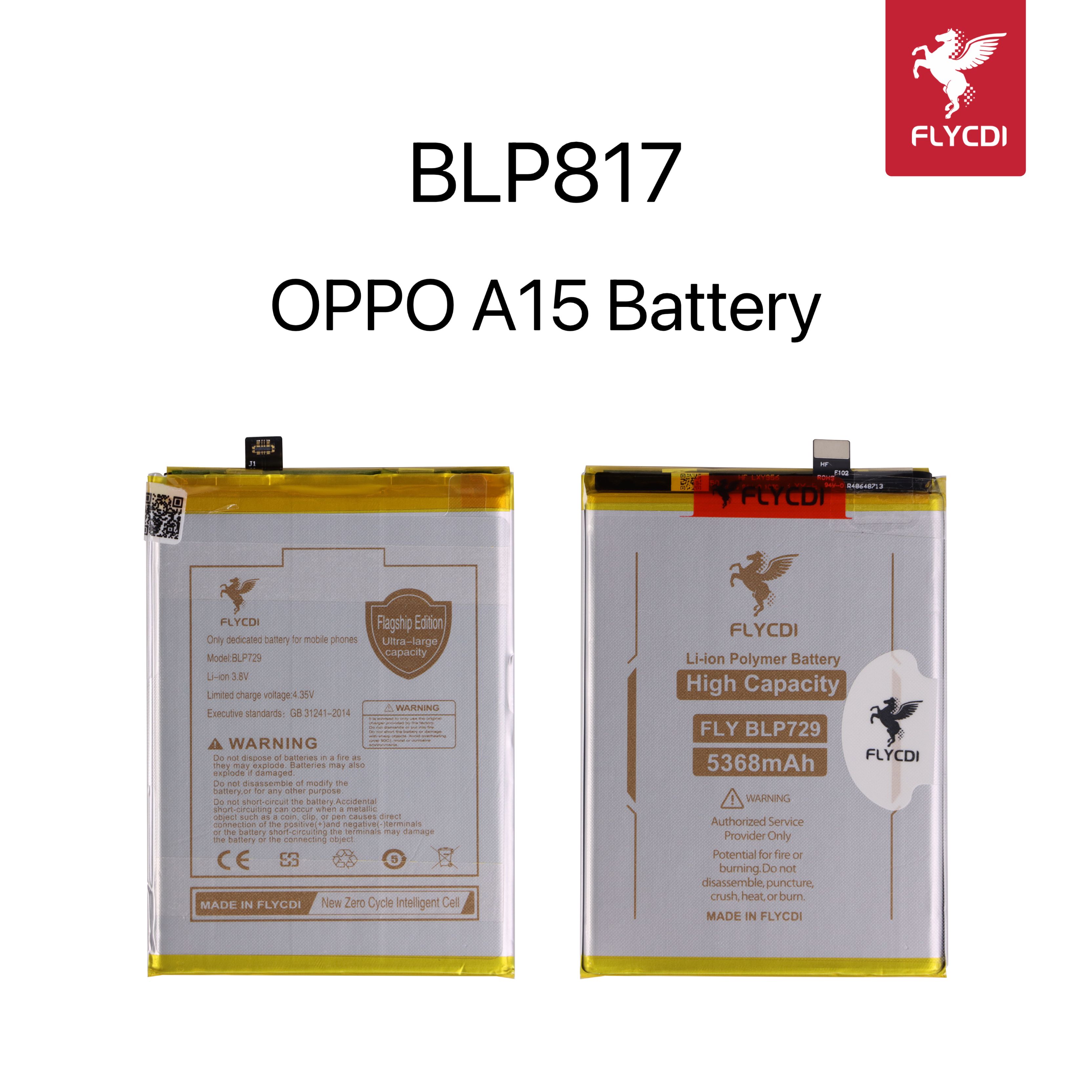 Original FLYCDI BLP817 OPPO A15 Battery 100% tested Universal Original ...