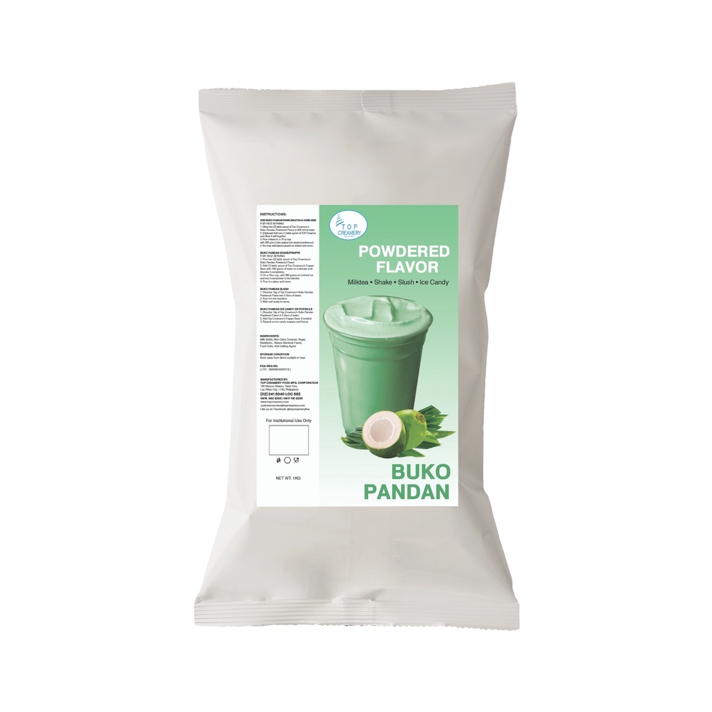 Top Creamery Buko Pandan Powdered Flavor 1kg | Lazada PH