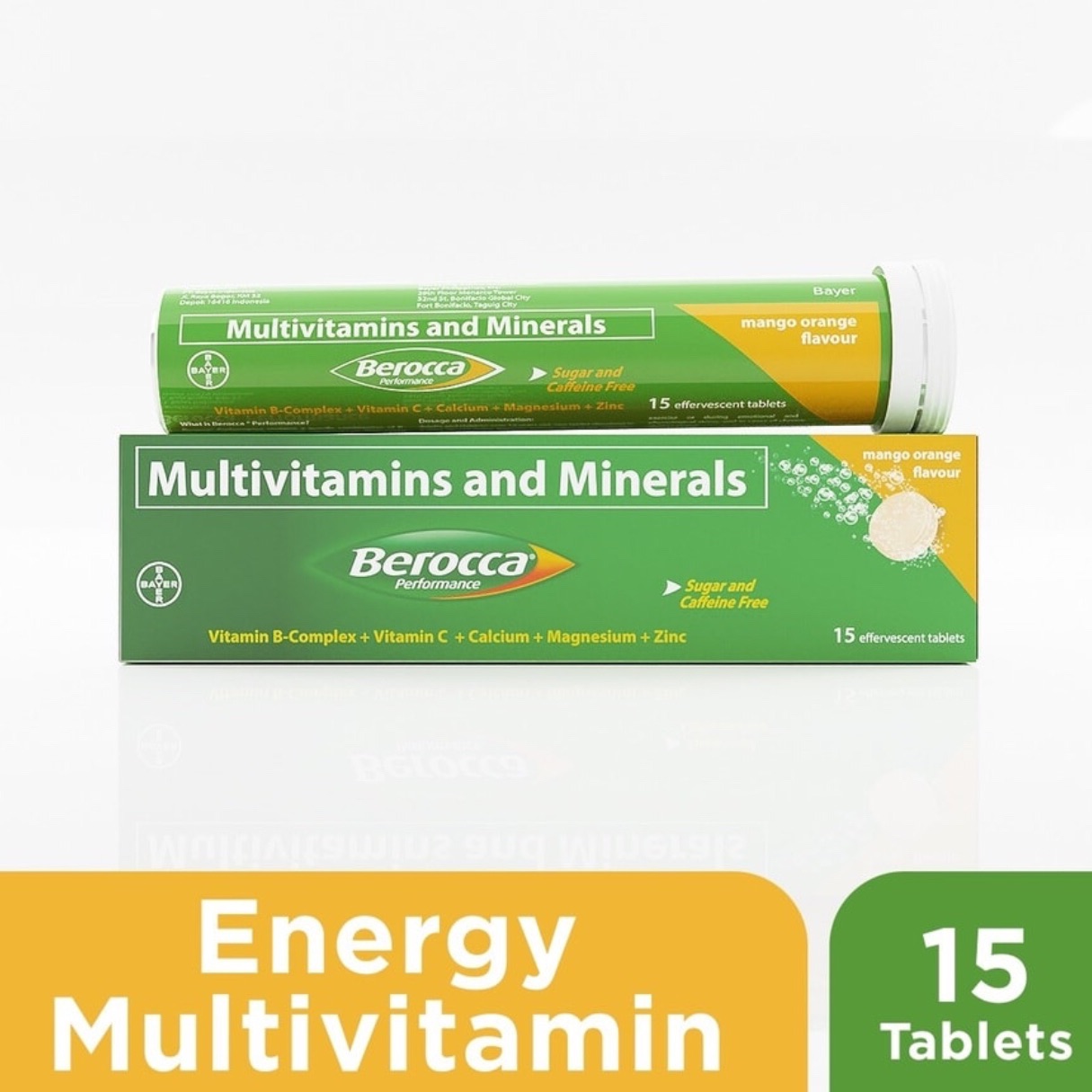 Berocca 15 Tablets Mango Orange Multivitamins | Lazada PH