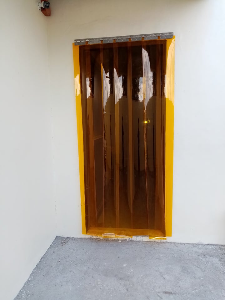 Pvc Plastic curtain Strip Yellow Plain 2mm thk x 185mm Width x 2.1 ...