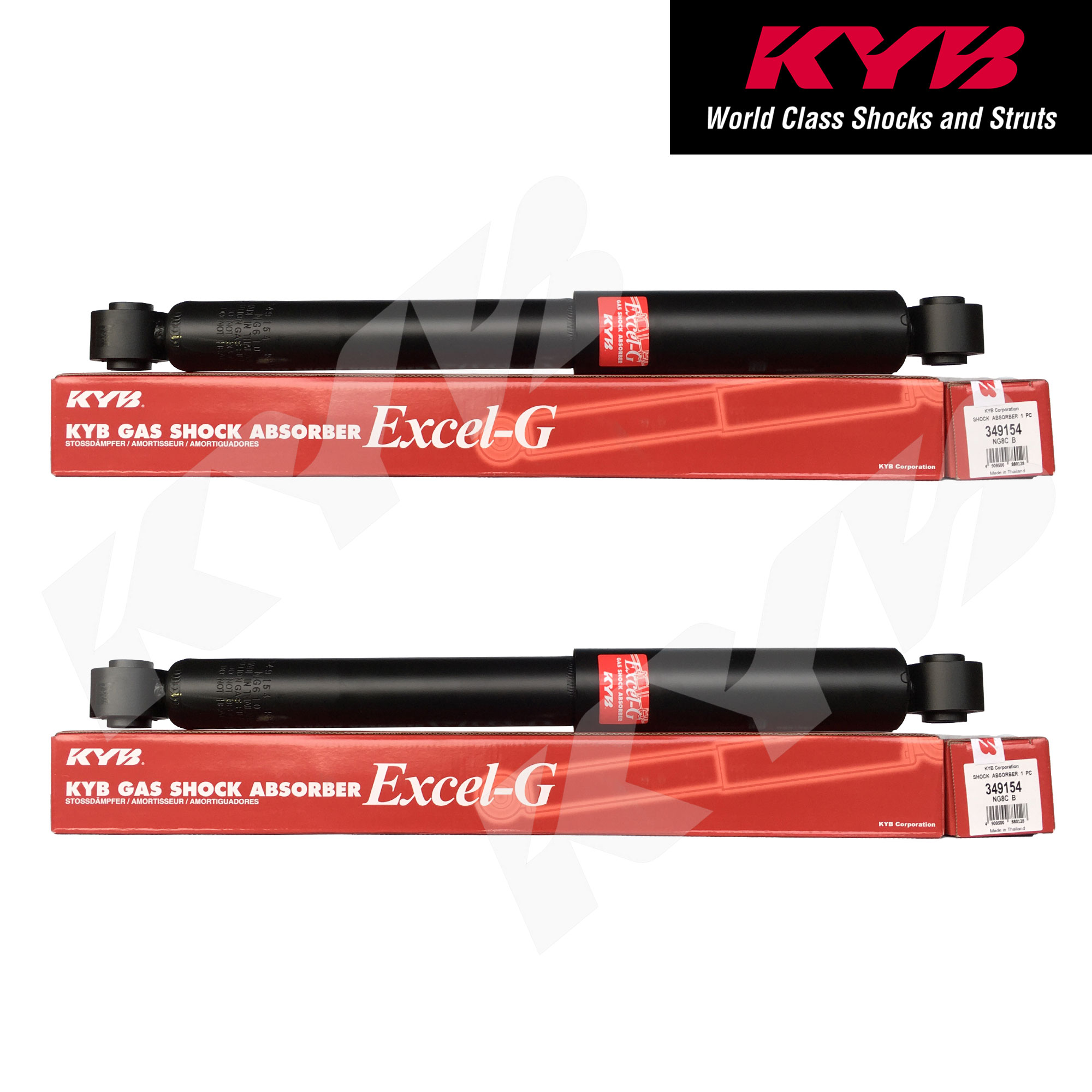 KYB 349154 for Kia K2700 2005 - 2017 Set of 2 Rear Gas Shock Absorber ...