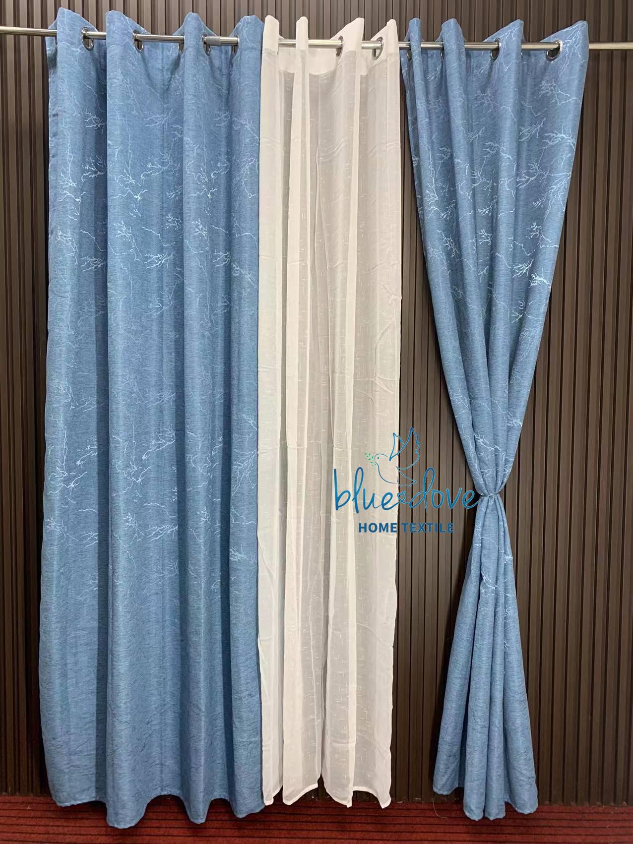 Elegant Curtain Design For Sala 140x220cm Blue Curtain for Window A ...