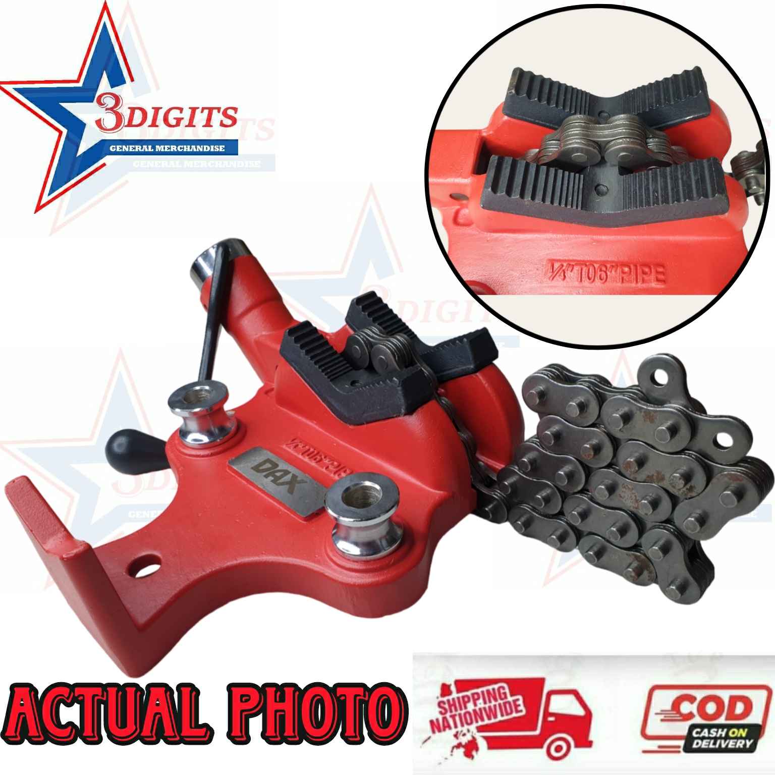 HEAVY DUTY DAX CHAIN PIPE/TUBE VISE CLAMP 1/4" TO 6" INCHES | Lazada PH