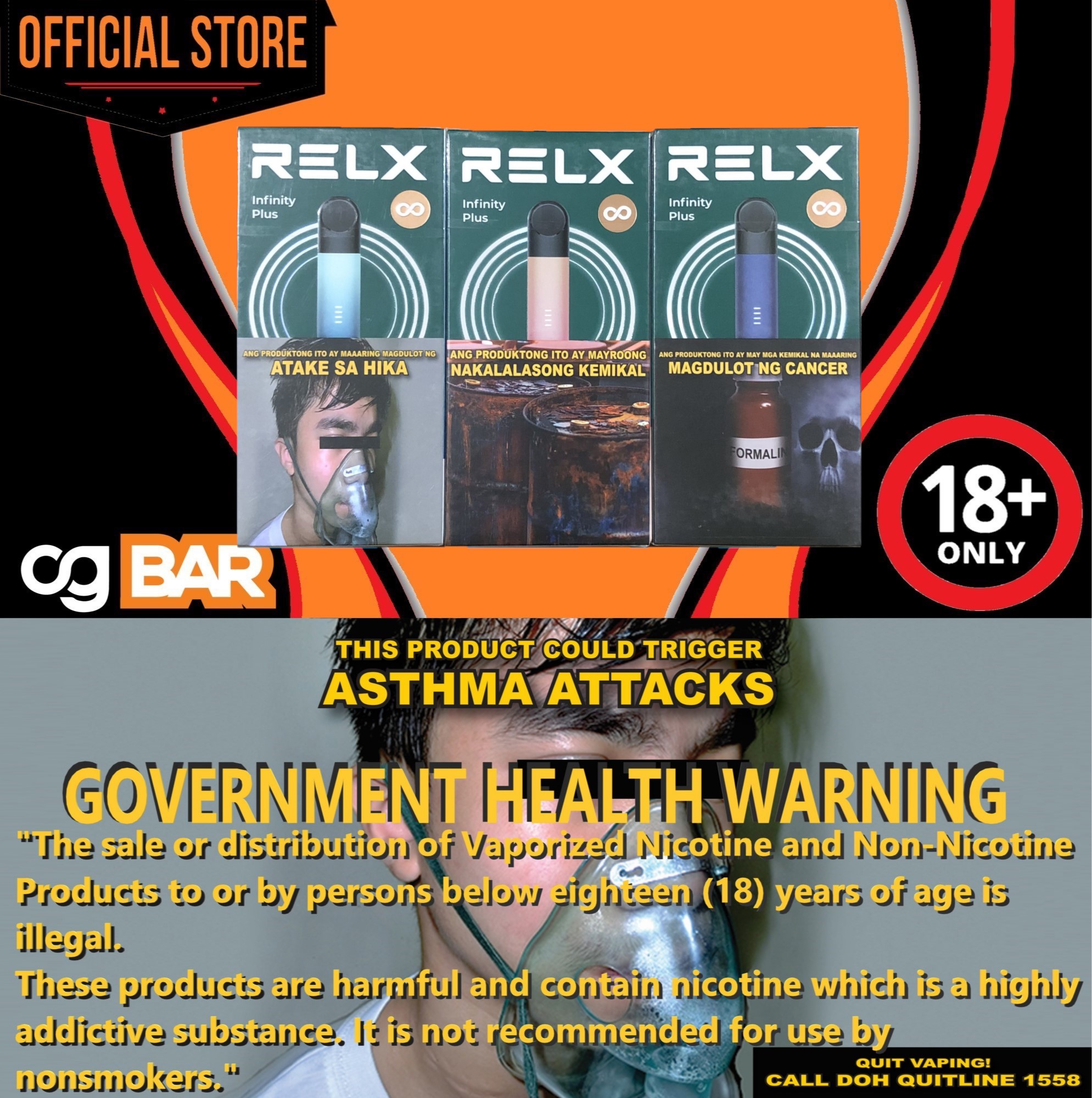 Relx Infinity Plus Fast Charger 380mAh Original | Lazada PH