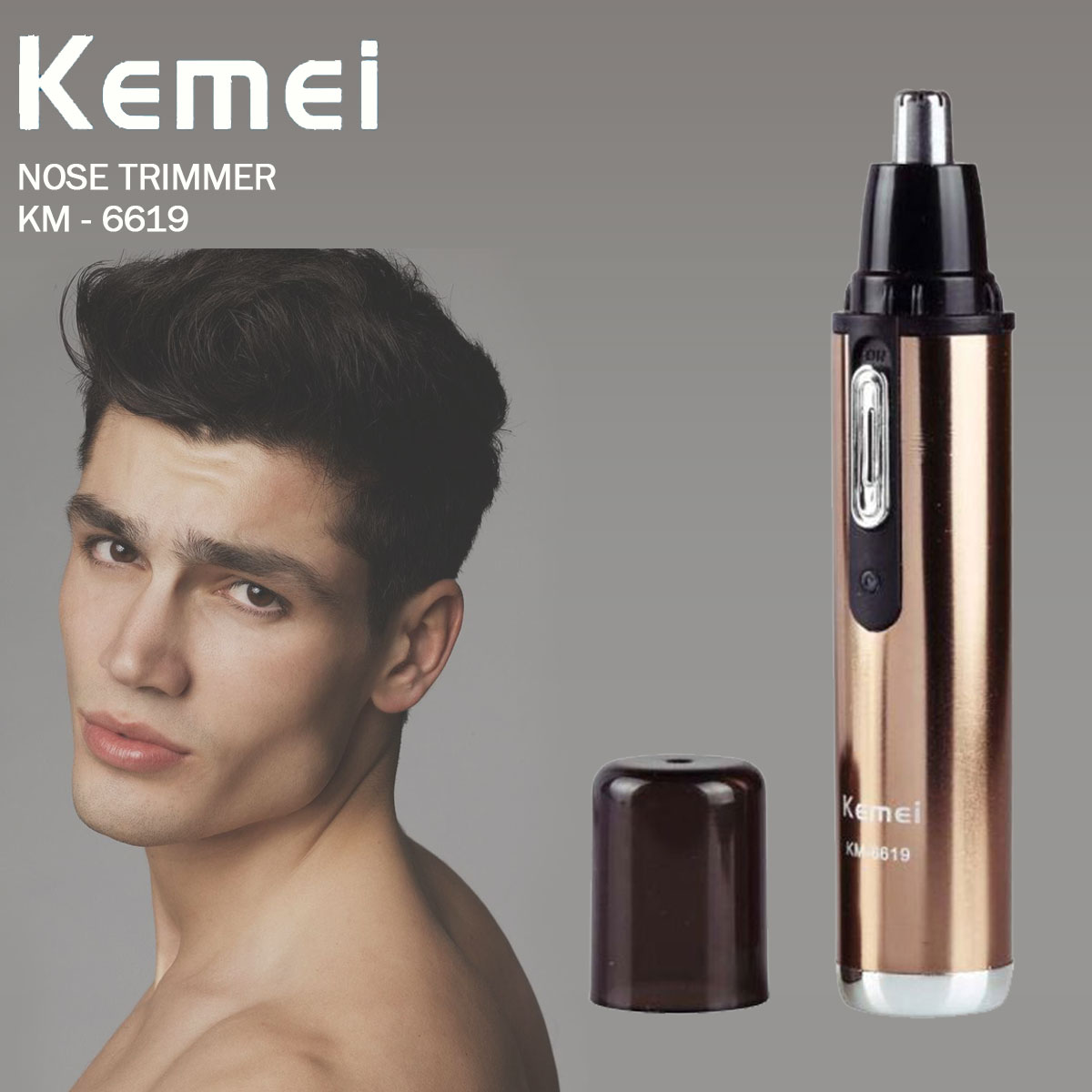 Nose Trimmer Safe Stainless Rechargeable Men Nose Ear Nasal Face Hair ...