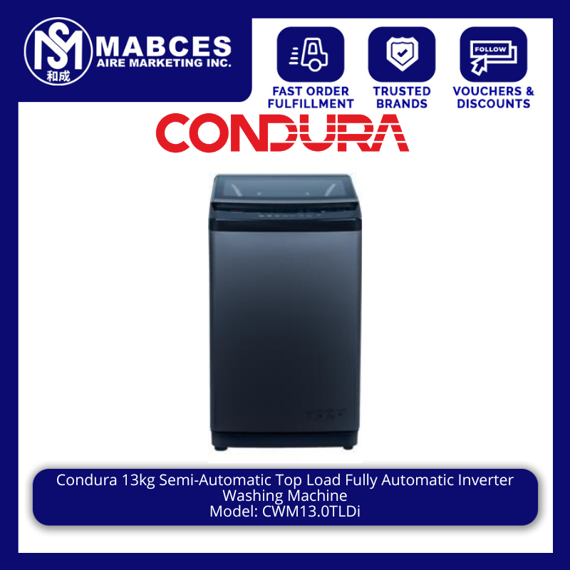 Condura 13kg Fully Automatic Top Load Inverter Washing Machine CWM13 ...