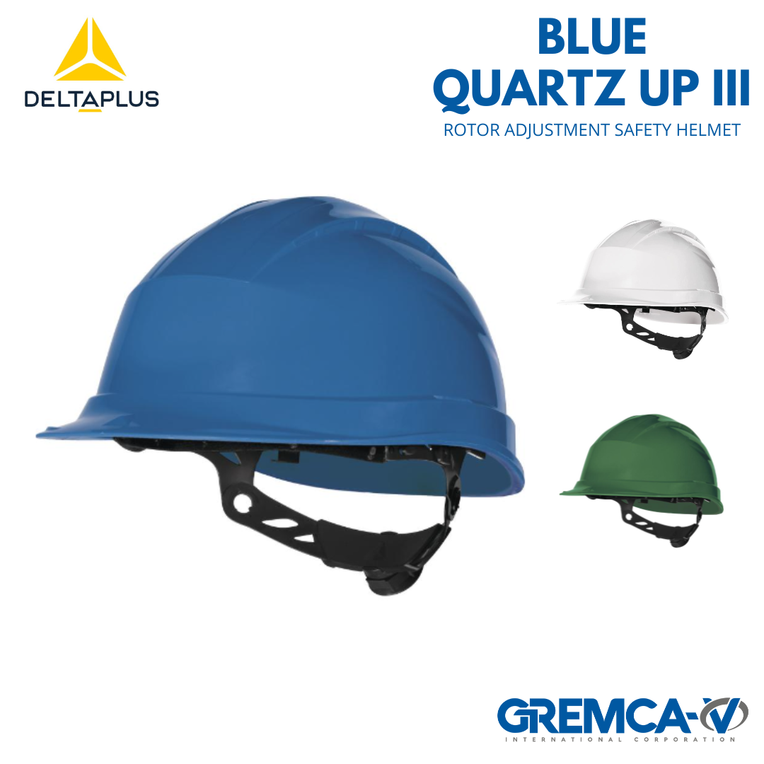 Delta Plus QUARTZ UP III - Safety Helmet with Rotor Adjustment Hard Hat ...