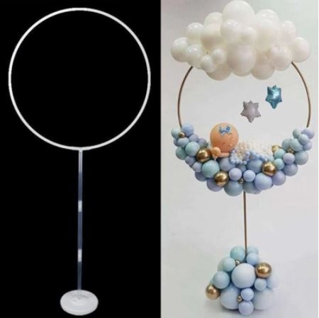 QTE Circle Balloon Arch Frame Stand Holder Kit Balloon Column Ring Arch ...