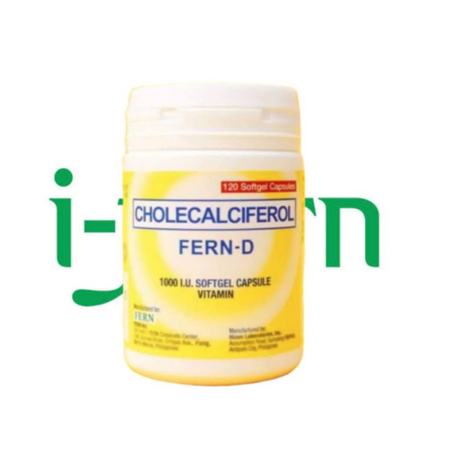 AUTHENTIC FERN D 60/120 softgels 1000 I.U - Pure Vitamin D3 (Fern Activ Milkca Silverfresh ...