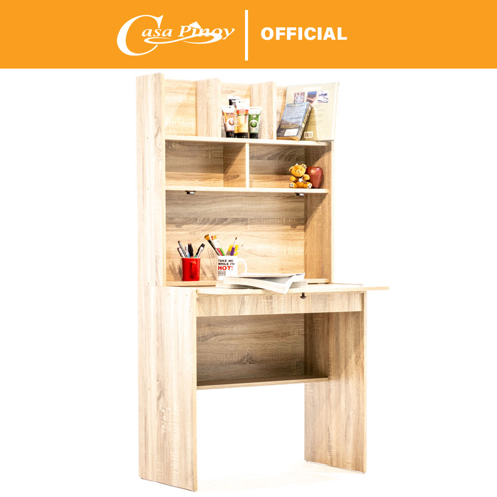 Casa Pinoy Study Table Cabinet Study Desk With 4 Open Storage Organizer ...