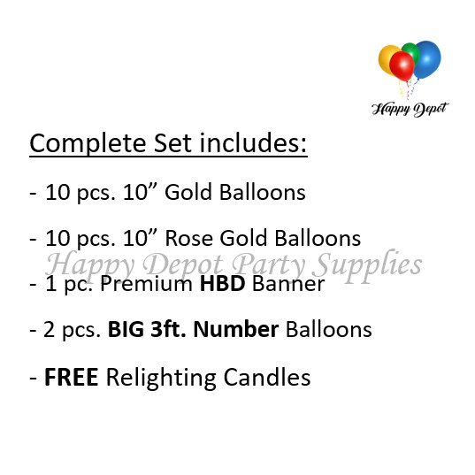 HBD Banner Balloon with 3ft. Numbers Complete Set | Lazada PH