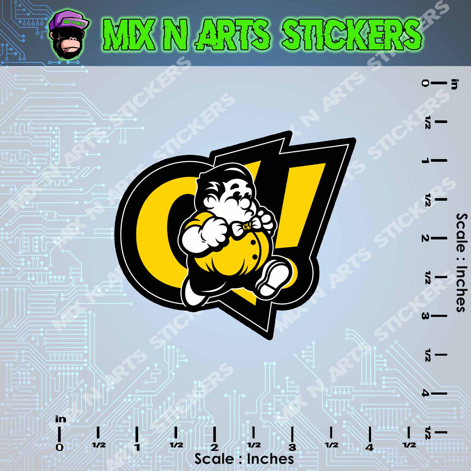 Gnarly Characters Laminated Vinyl Sticker SOLD PER PIECE | Lazada PH