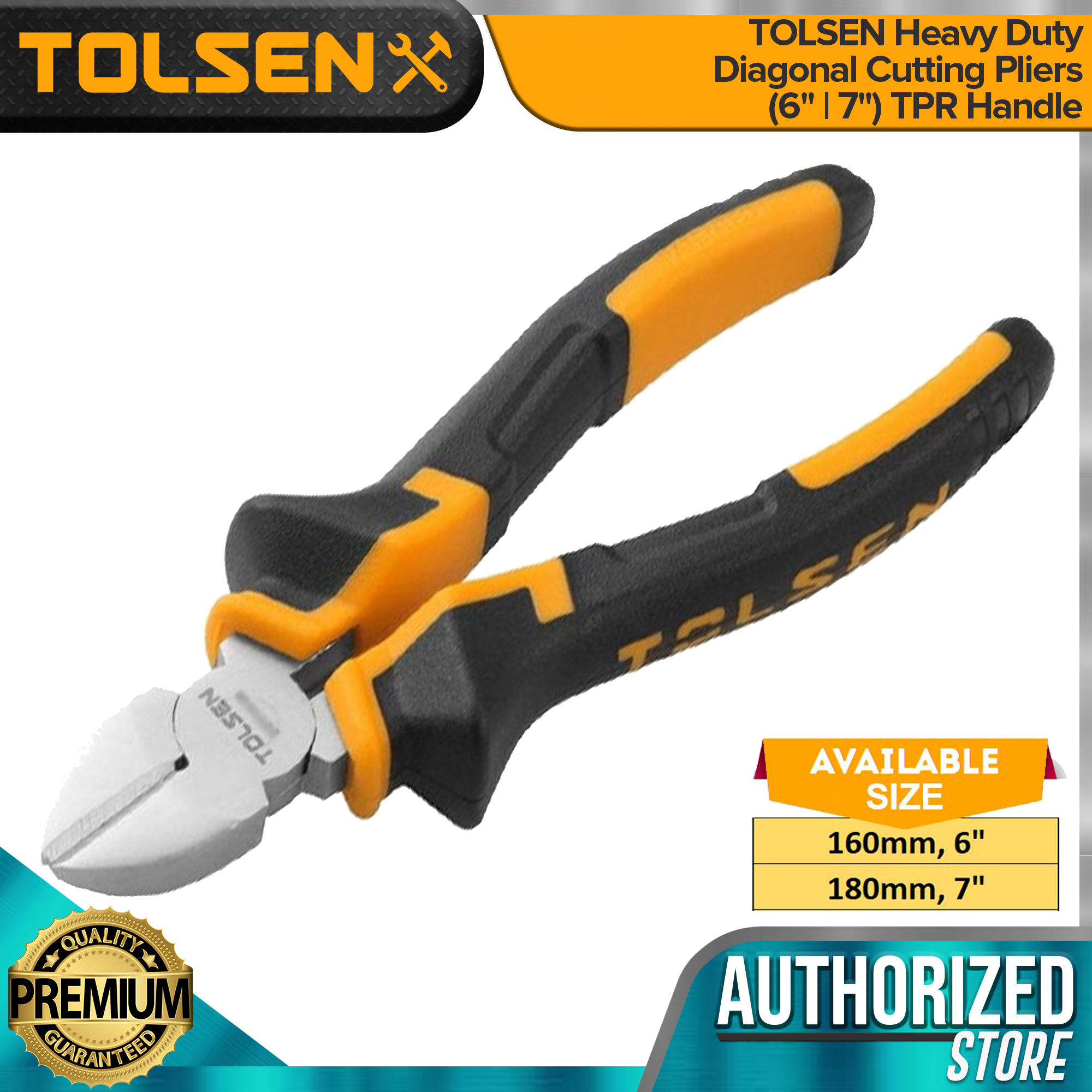 TOLSEN Heavy Duty Diagonal Cutting Pliers (6" | 7") TPR Handle | Lazada PH