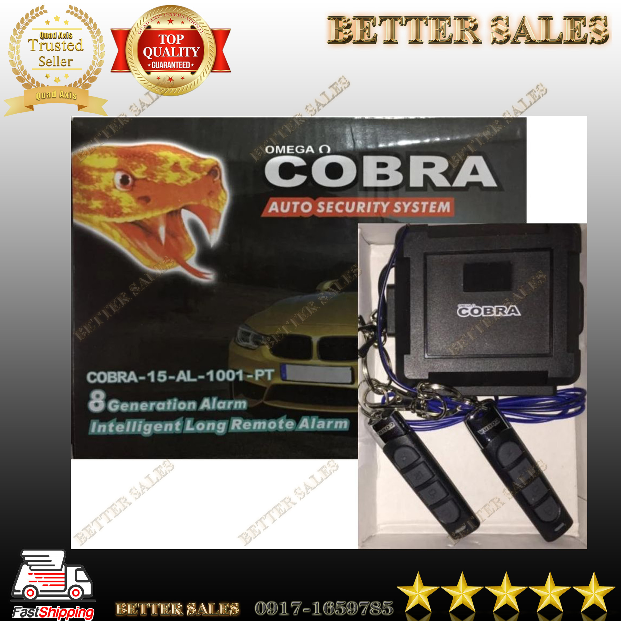 OMEGA Cobra Car alarm Auto security system Key Less Entry Pen Type ...