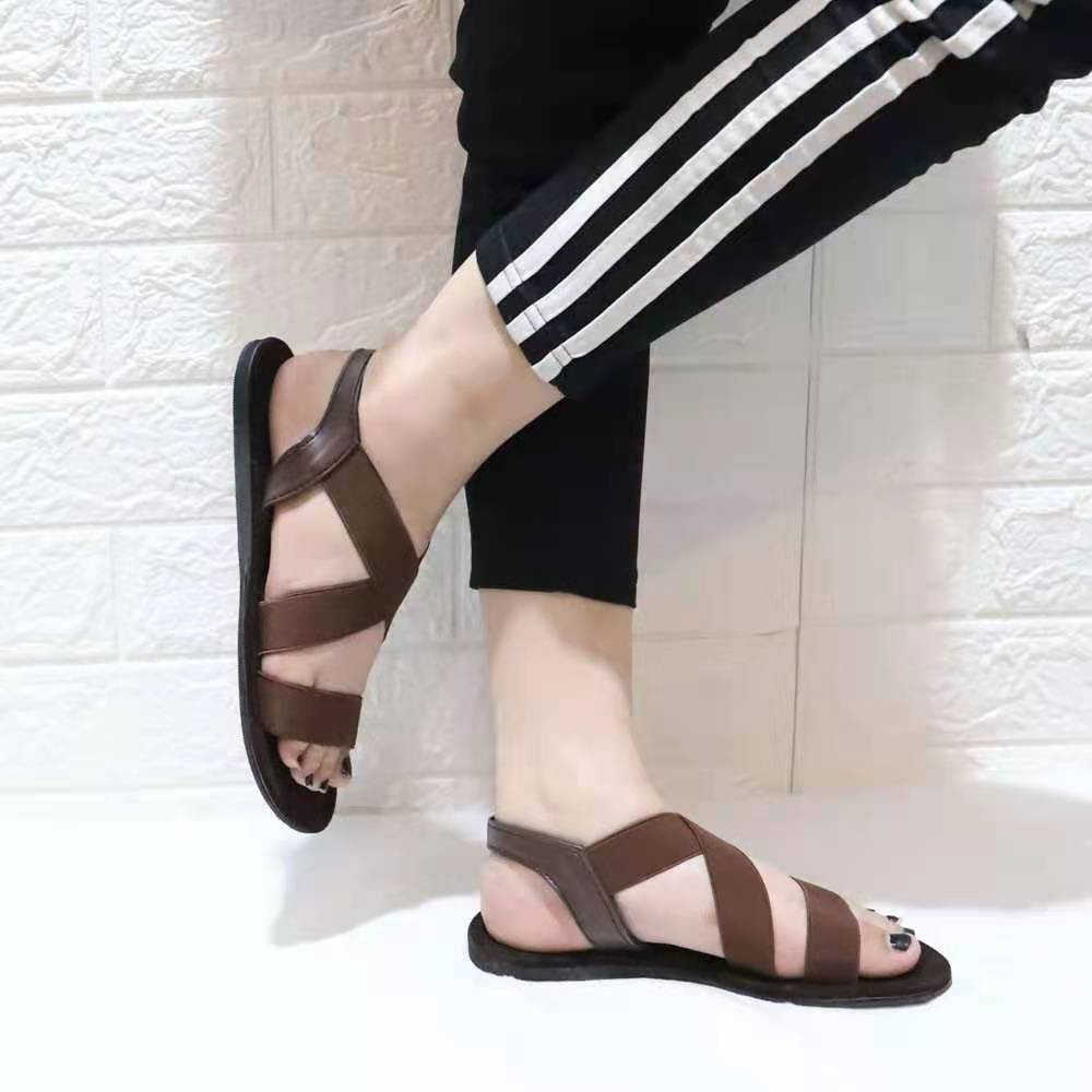 MARIKINA SANDALS FLATS Garterized Stretchable Strap | Lazada PH