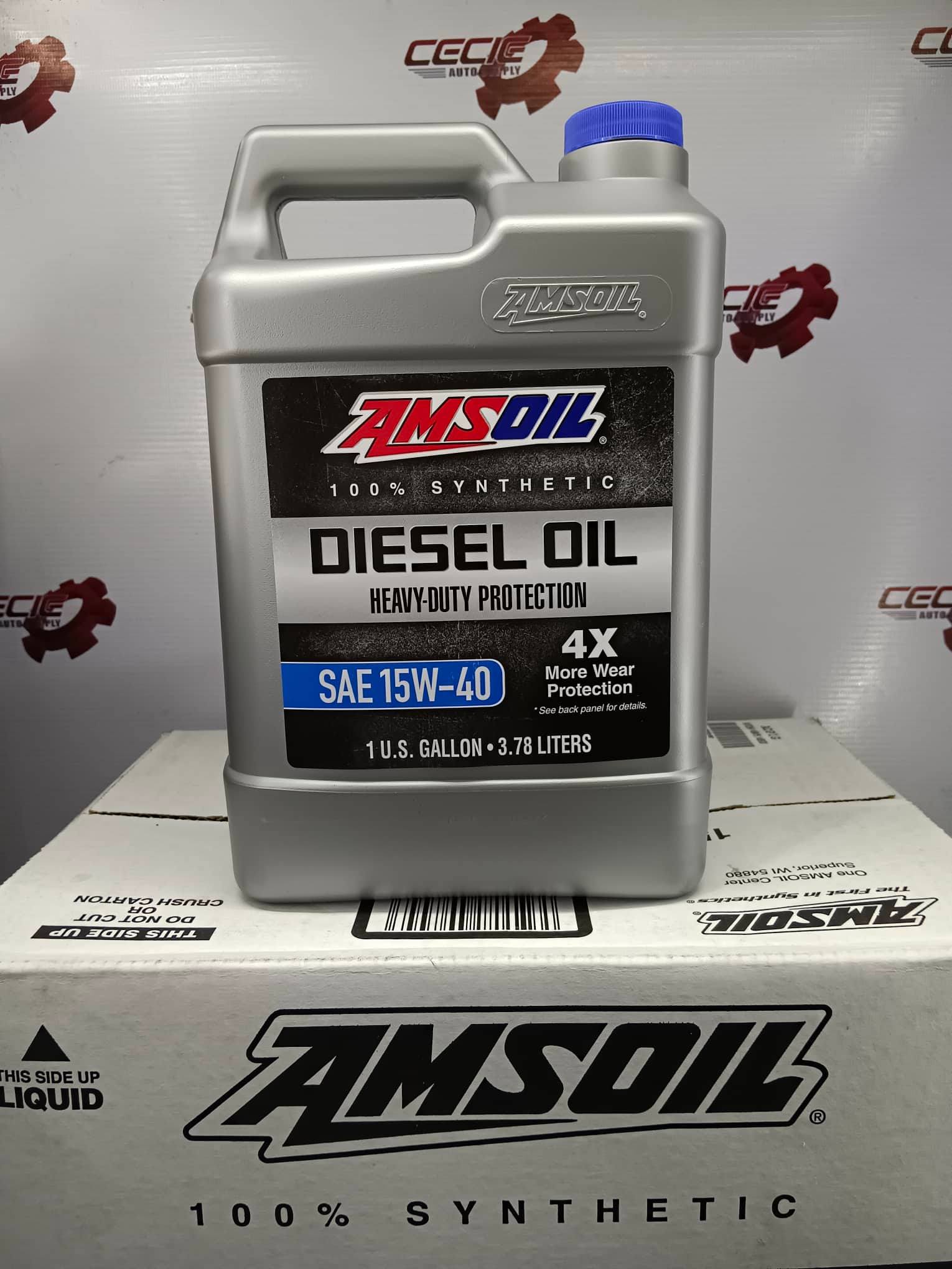 Amsoil Fully Synthetic Diesel Oil Heavu Duty Protection SAE 15W-40 1 US ...