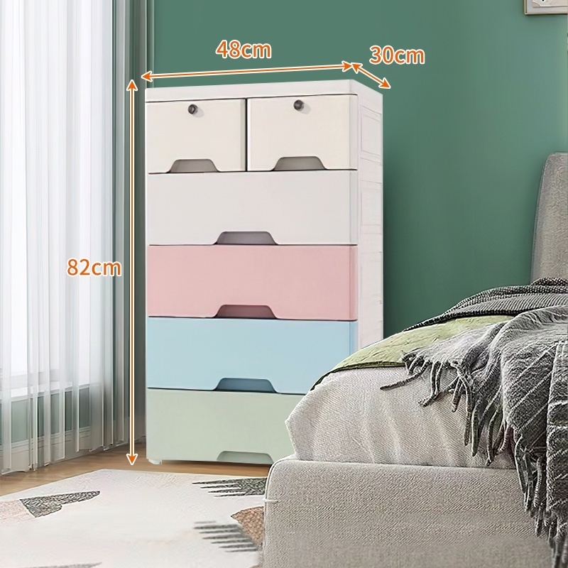 ♣ L'ESPACE 60CM Drawer Storage Cabinet Space-saving Plastic wardrobe ...