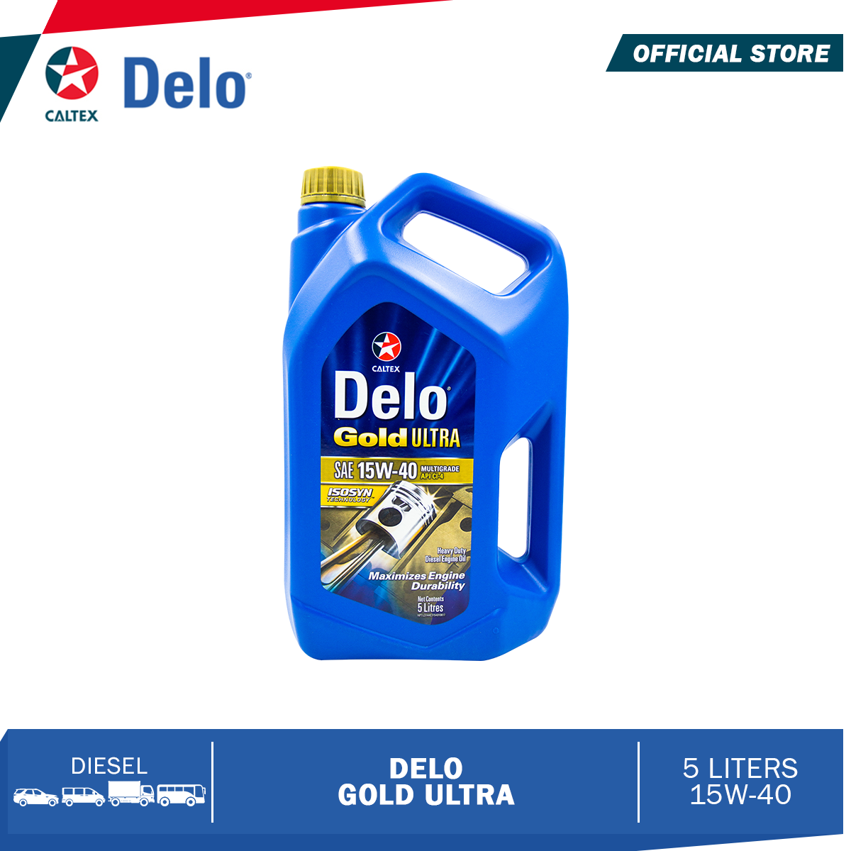 Caltex Delo Gold Ultra SAE 15W40 5 Liters | Lazada PH