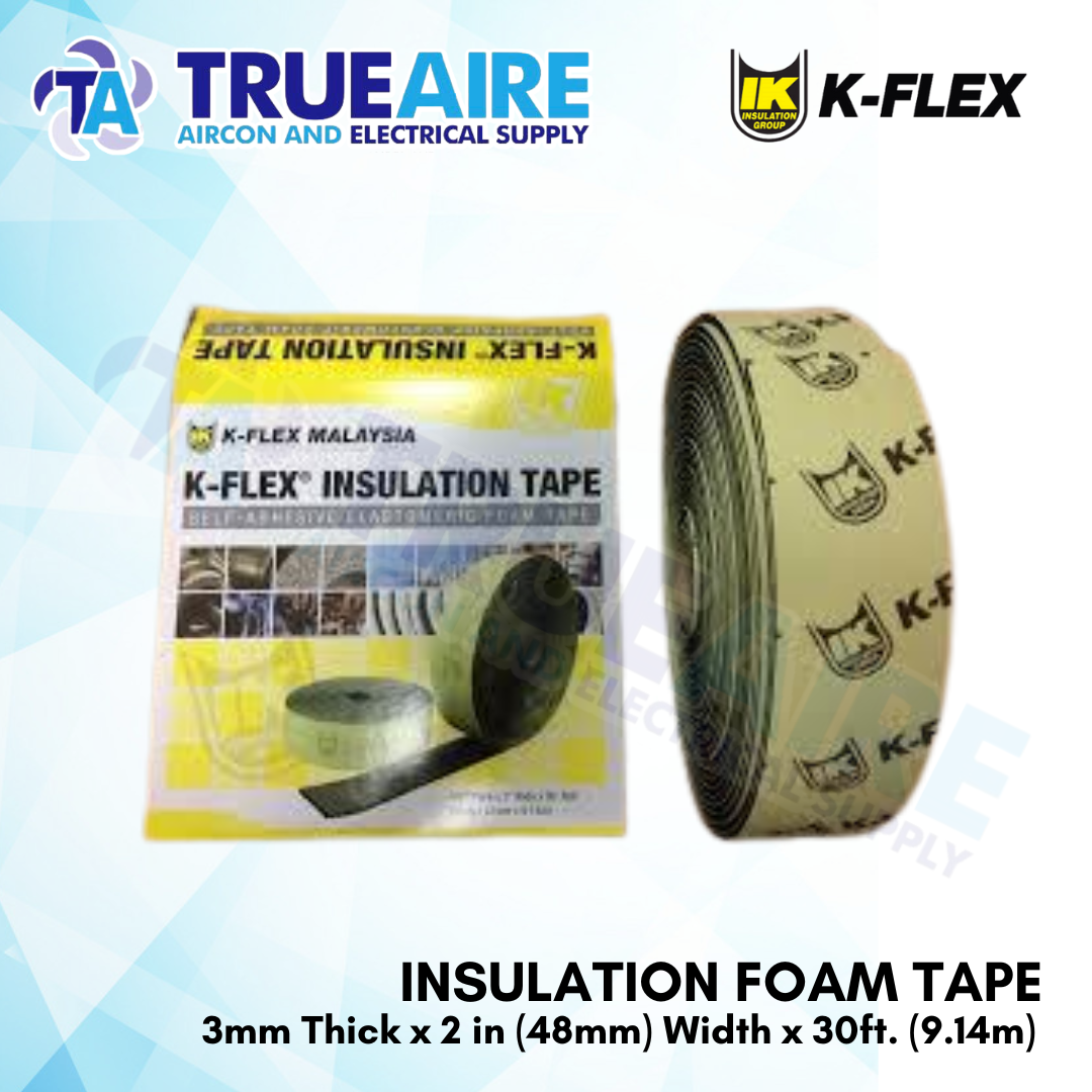 TRUE AIRE INSULATION FOAM TAPE K-FLEX W7 18in 3mm Thick x 2in 48mm ...