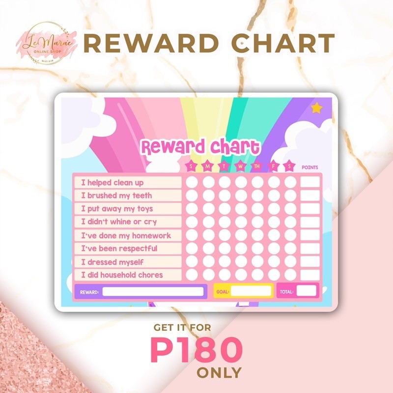 Reward Charts Laminated Educational Charts Kids Toddlers Toys Learning ...