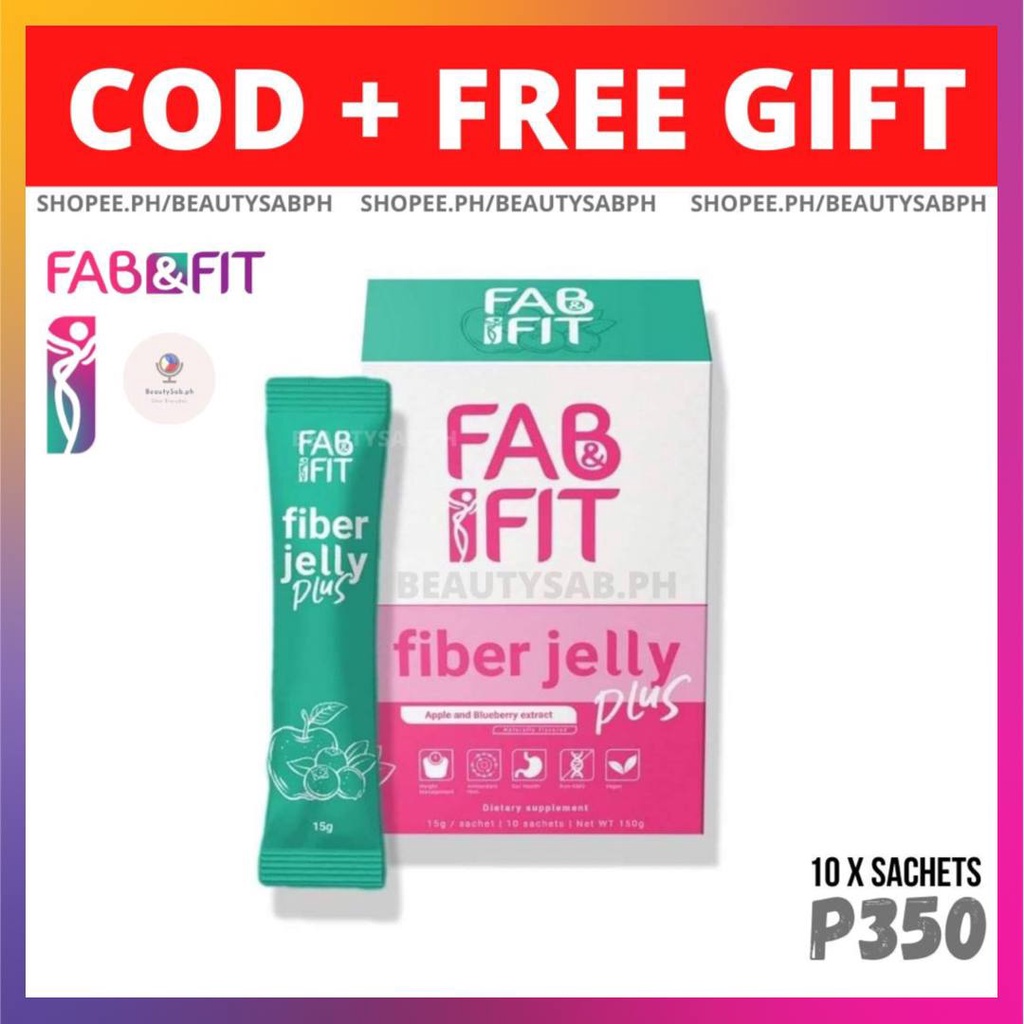Fab Fit FIBER JELLY PLUS (15g x 10 Sachets) with FREEBIES - FiberJelly ...