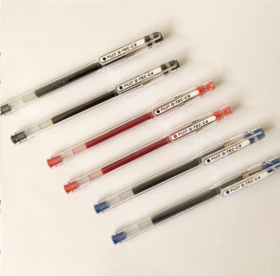 Pilot G-Tec C4 Gel Ink Rolling Ball Pen / Pilot Gtec Sign Pen 0.4mm ...