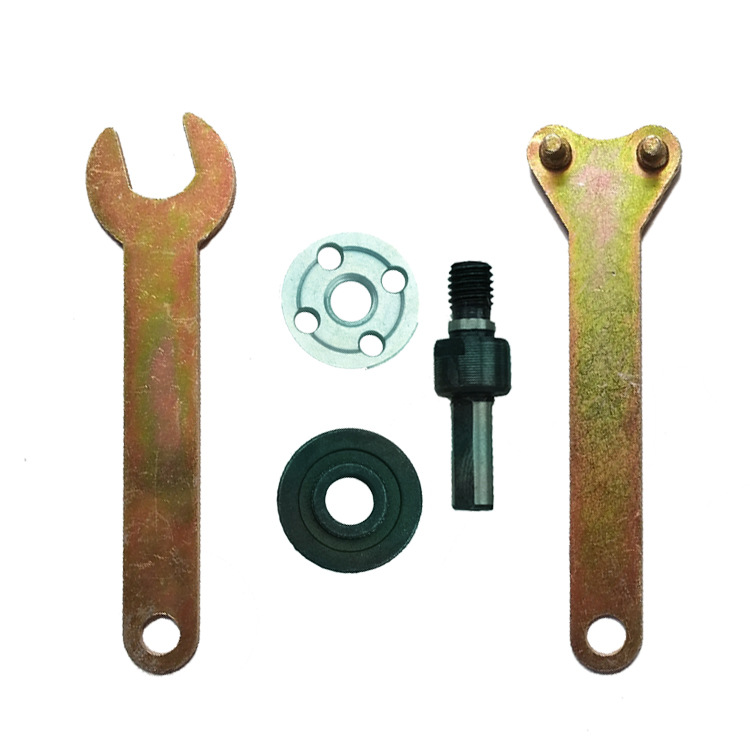 5Pcs 100mm Angle Grinder Flange Kit Lock Nut Wrench Set Inner Outer Set ...