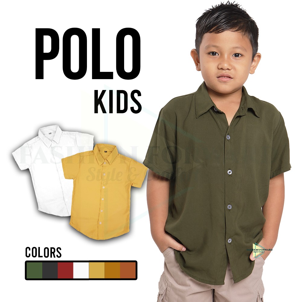 Button down Polo for Kids | Boys Tops | Plain Polo | Slim Fit | Size ...