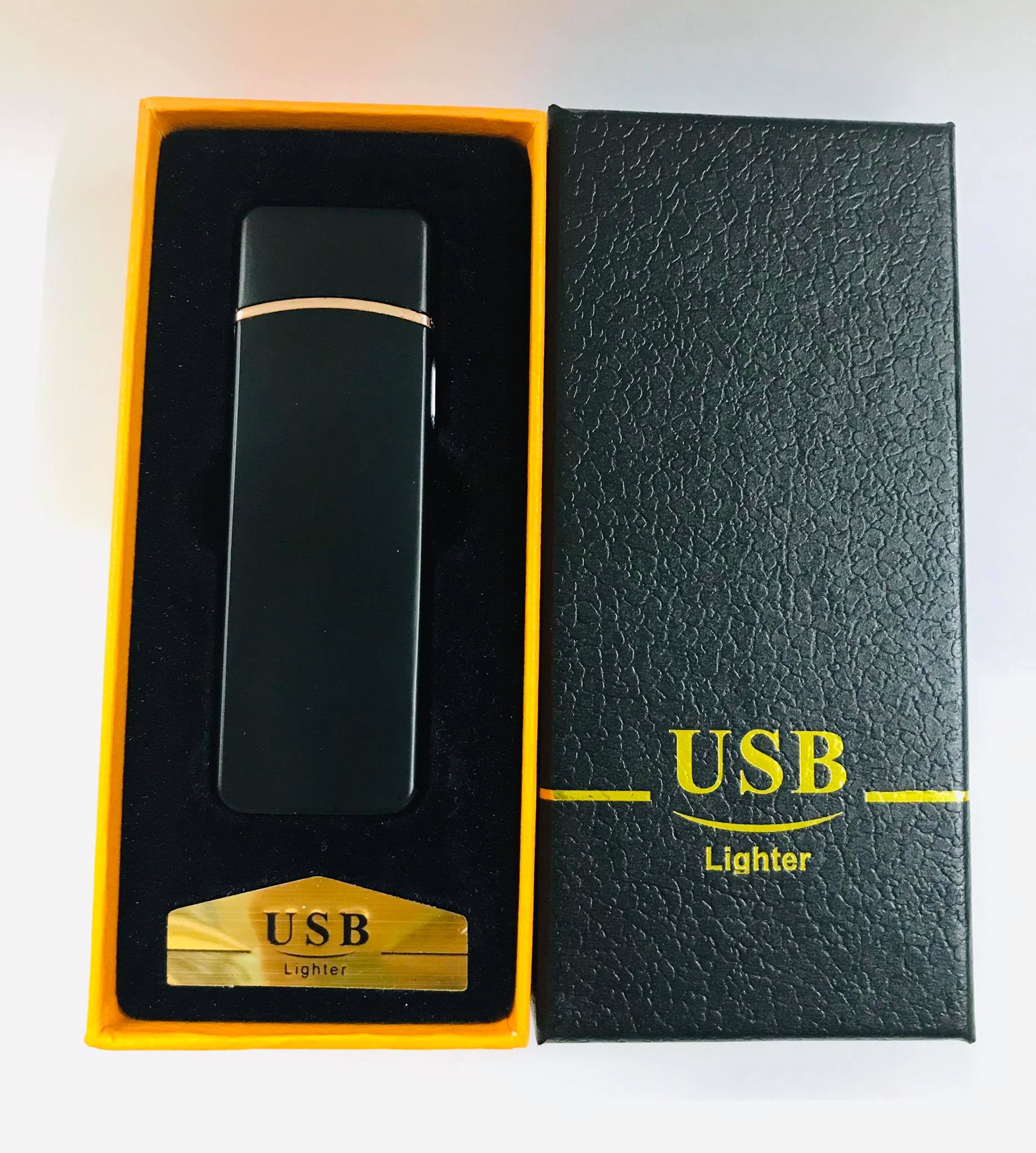 Modern USB Rechargable Lighter High Quality (Black and Gold Color COD ...