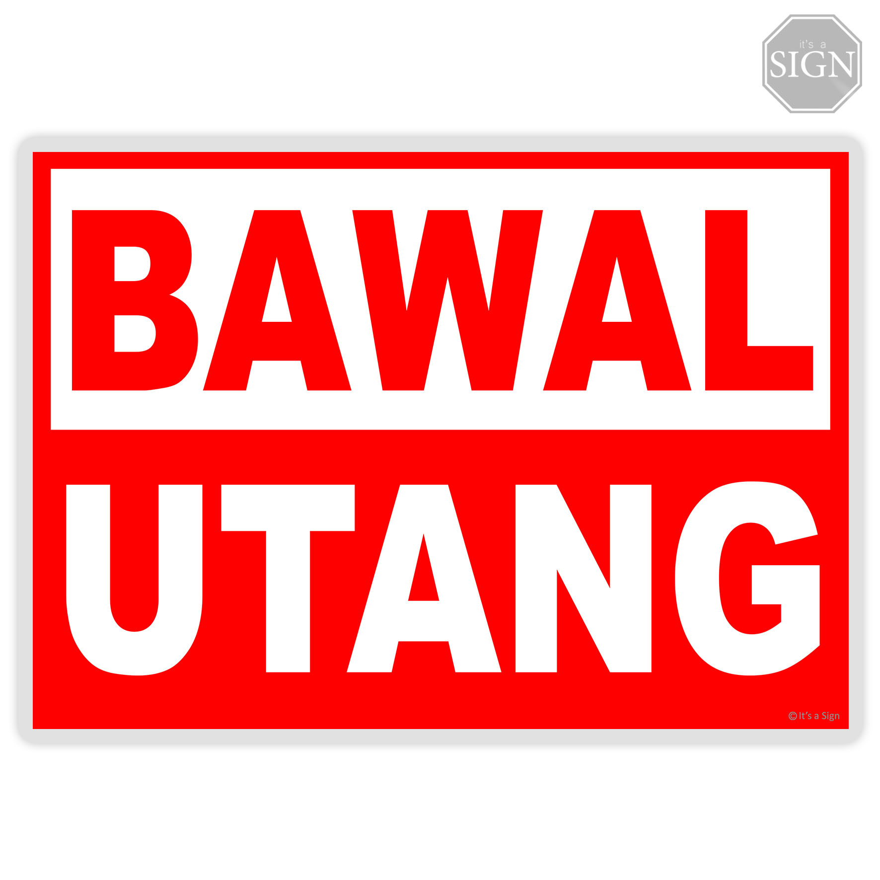 Bawal Utang No Credit Sign - Laminated Signage Label - A4 Size | Lazada PH
