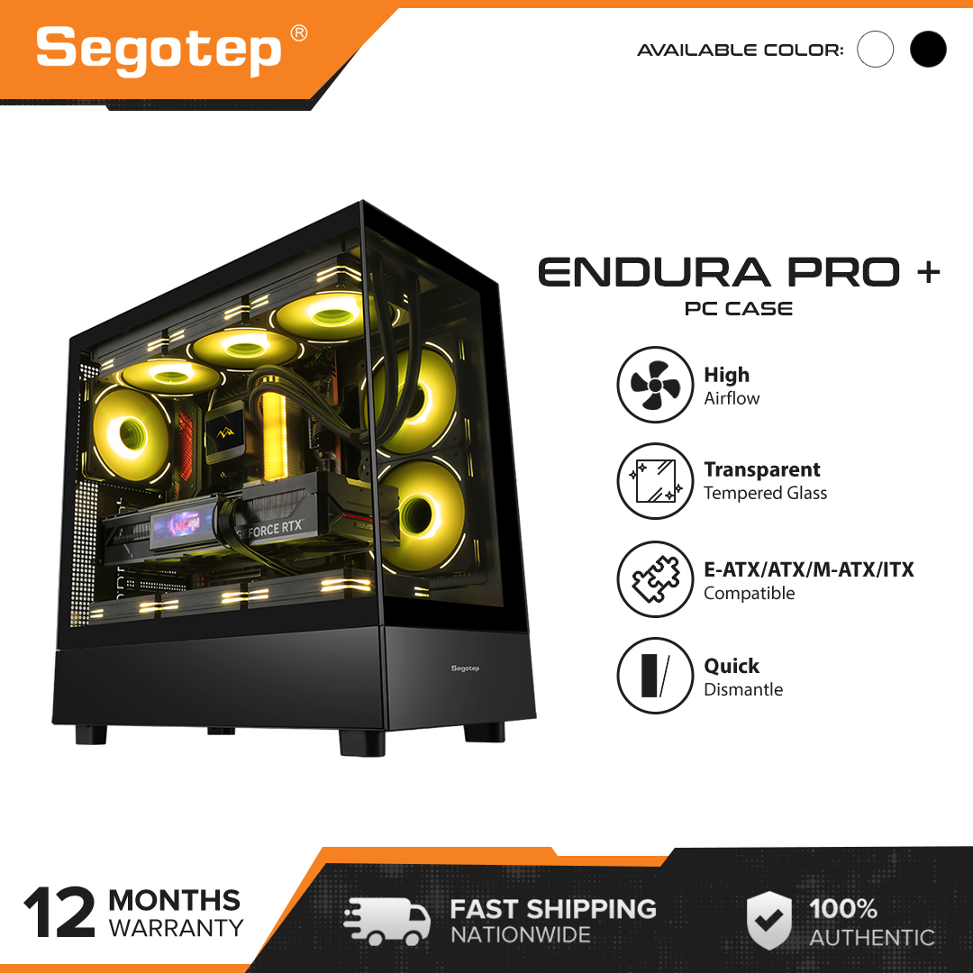 Segotep Endura Pro+ PC Case (E-ATX / ATX / M-ATX / ITX Supported ...