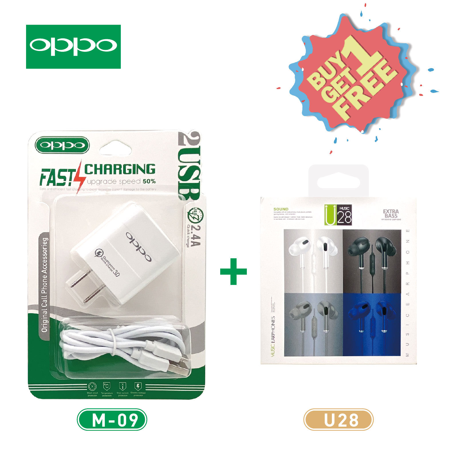 Fast Charger with Headset 2.4A 2in1 | Lazada PH