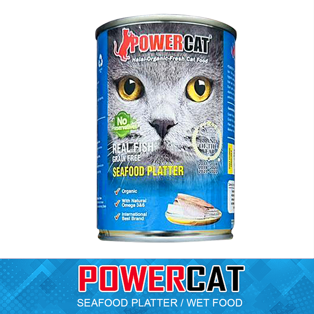 Powercat Halal Organic Fresh Cat Food Real Fish Grain Free Adult and ...