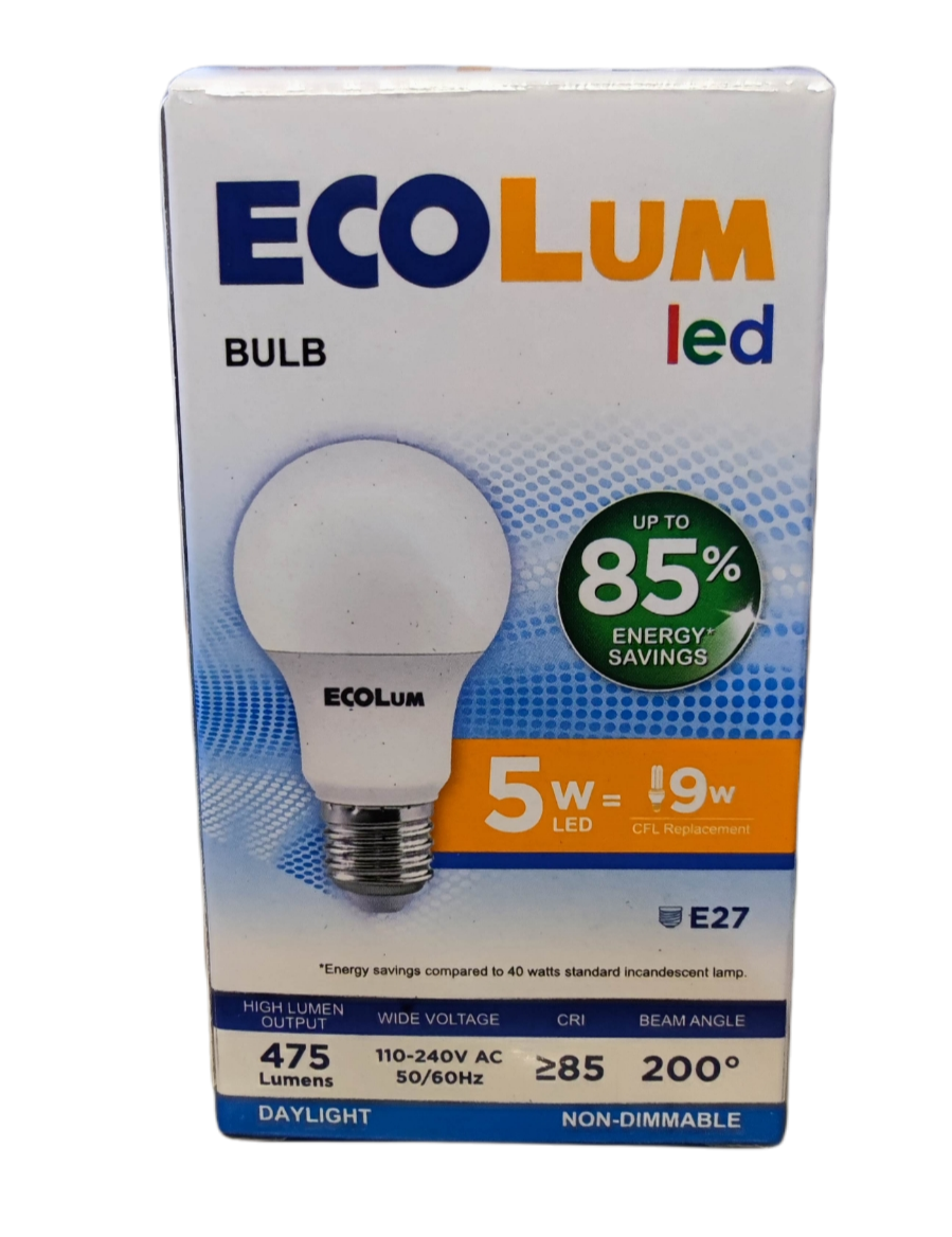 5W LED Bulb 220V E27 Daylight ( Ecolum) | Lazada PH