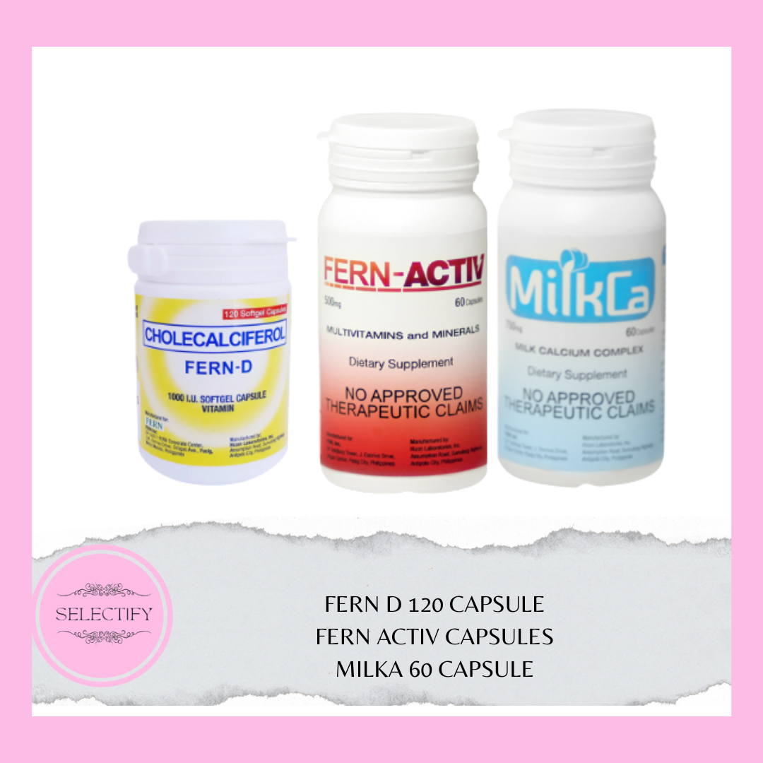IFERN Power Trio Fern D 120 Softgels Fern Activ 60 Capsules Milkca 60 Capsules | Lazada PH