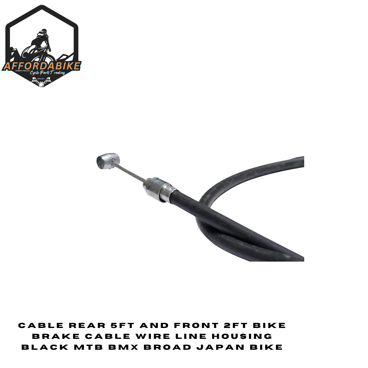 Cable Rear 5ft and Front 2ft Bike Brake Cable Wire Line Housing Black ...