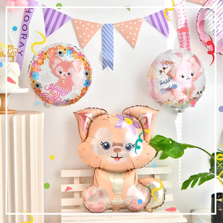 INS design 31 inches Lina bell theme Fox Lina bell happy birthday party ...