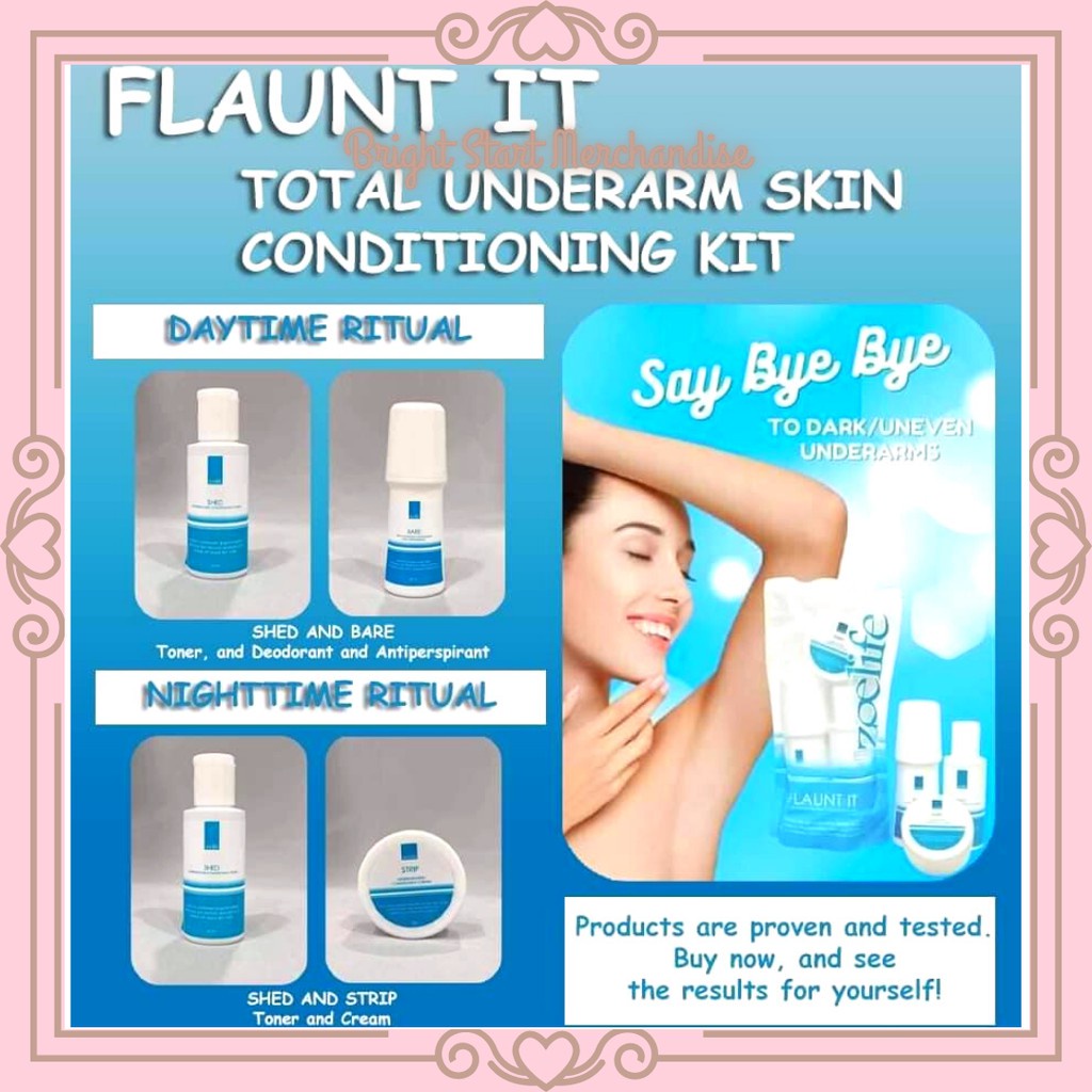 Zoelife FLAUNT IT | underarm skin conditioning kit | Underarm Whitening ...