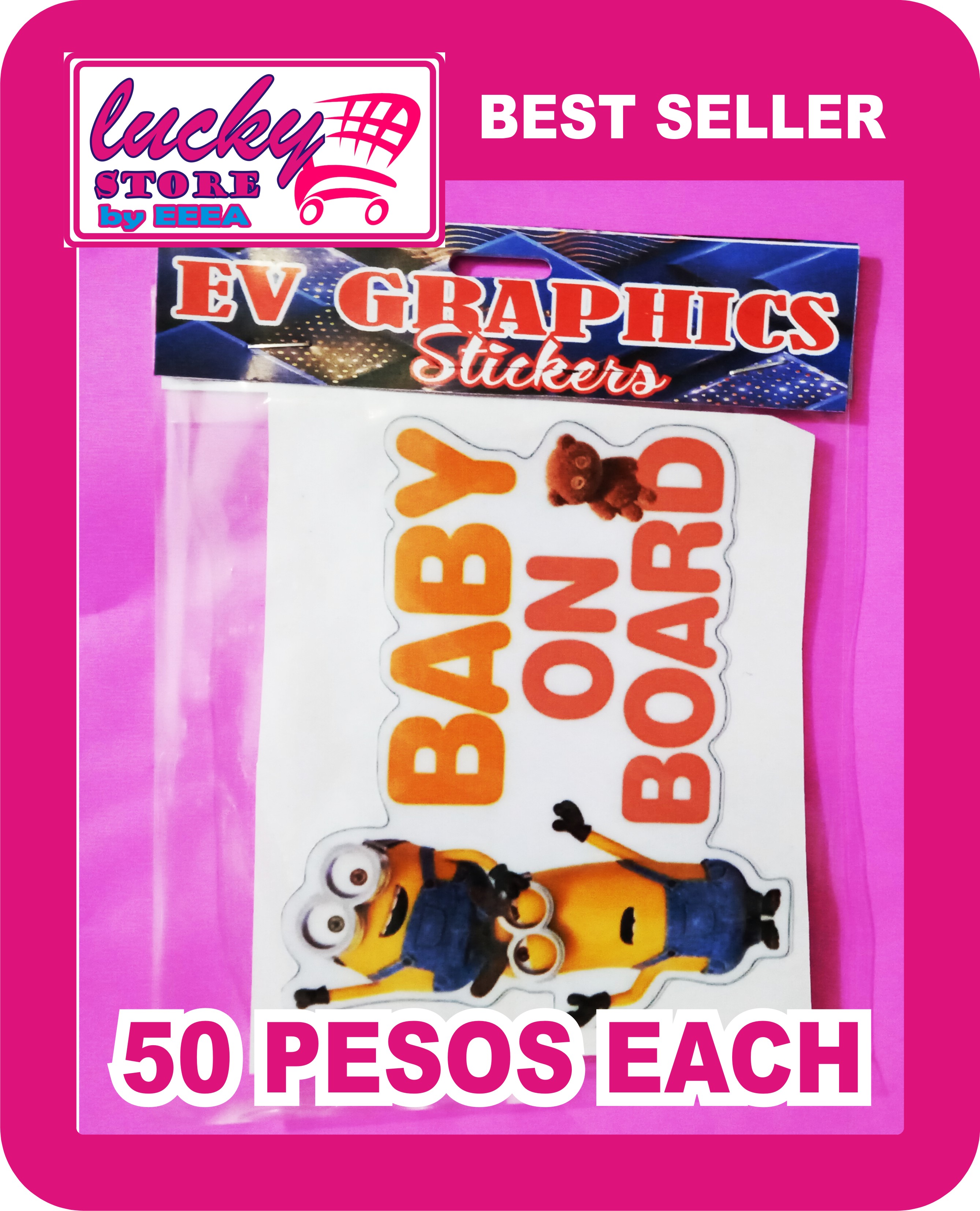 STICKER DECALS BABAY ON BOARD MINNIONS | Lazada PH