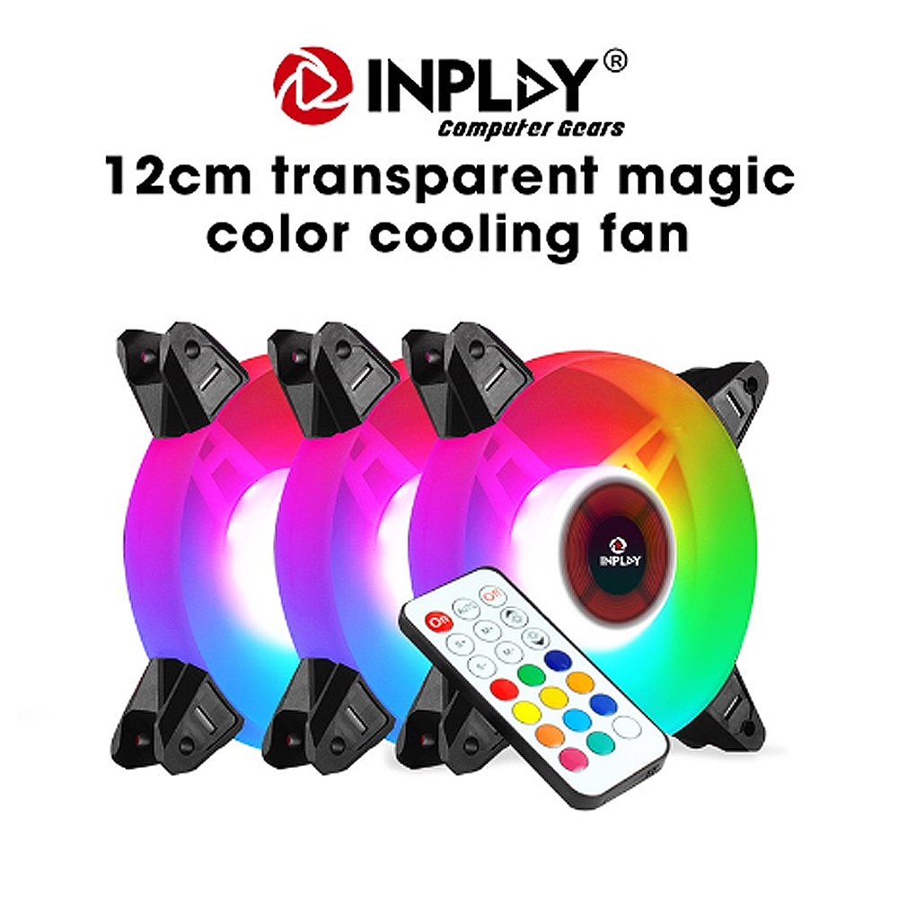 INPLAY Ice Tower RGB Fan 3-in-1 kit 3x 12cm cooling fan Control LED ...
