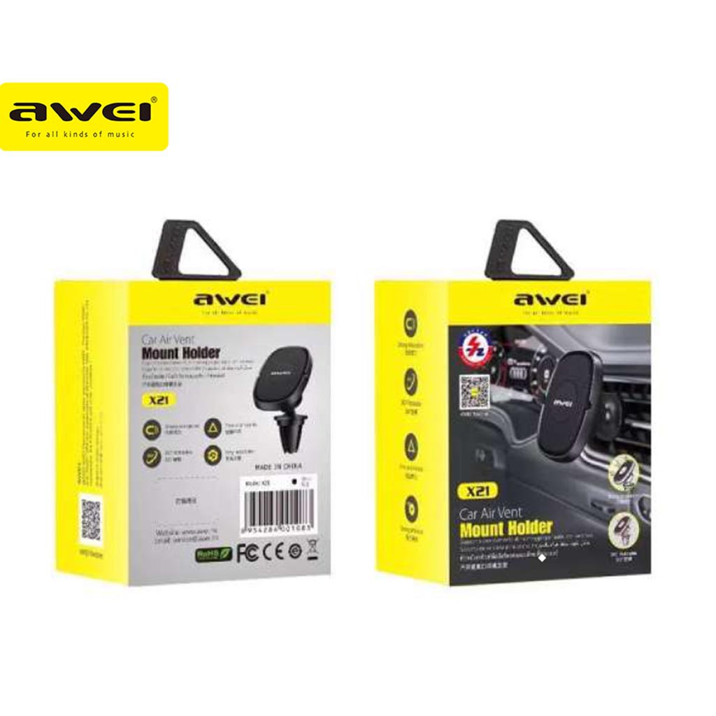 Awei X21 Magnetic Car Phone Holder Metal Universal Mini Stand Holder ...