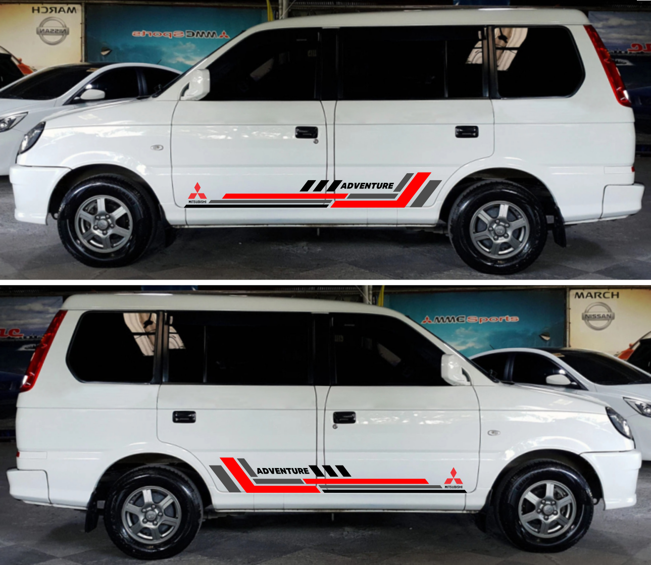 Mitsubishi Adventure Linear Decal Design weatherproof cut Out vinyl ...