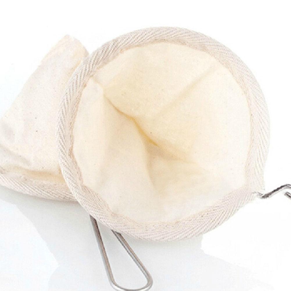 Reusable Coffee Filter Bag Stainless Steel Handle Flannel Y5O9 Dropping ...