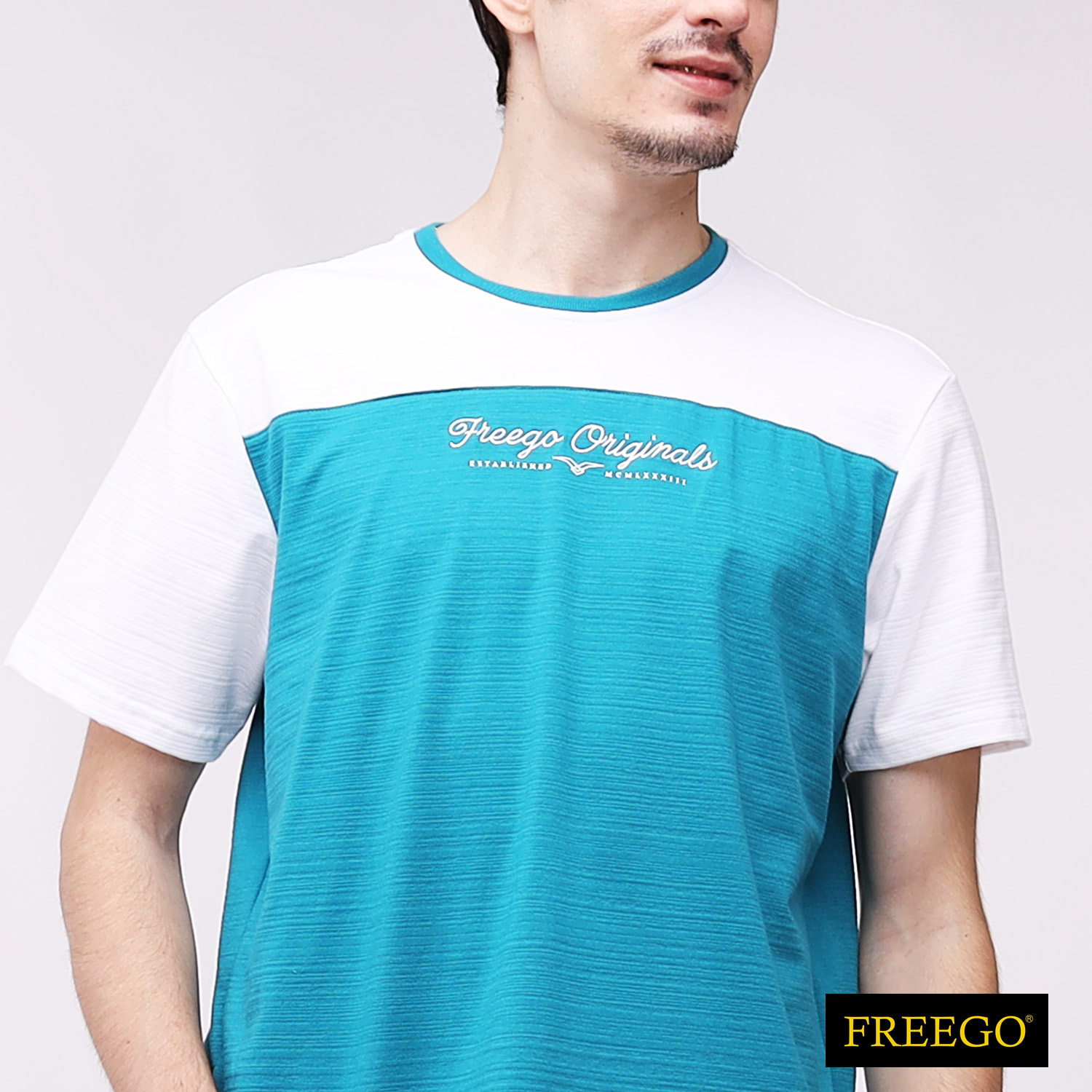 Freego Mens Round Neck Streaky Short Sleeve GMT02-0020 | Lazada PH