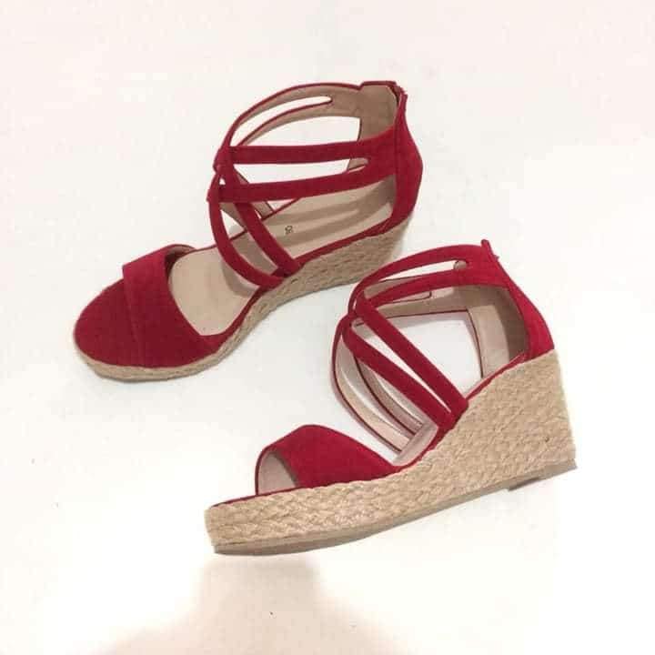ZIpper Back Red Wedge made to order from Liliw Laguna standard heels 4 ...