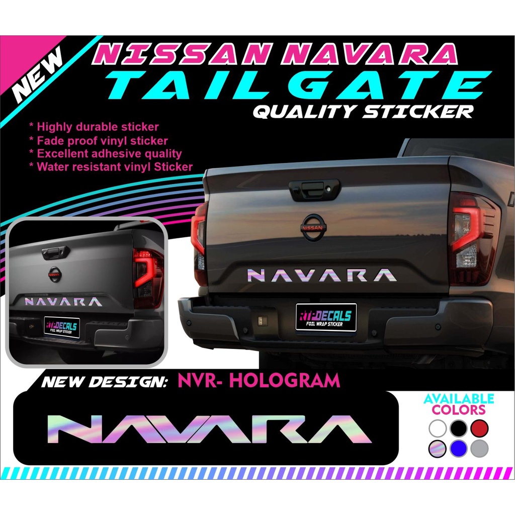 Ready Stock】 NISSAN NAVARA TAIL GATE DECALS STICKER | Lazada PH