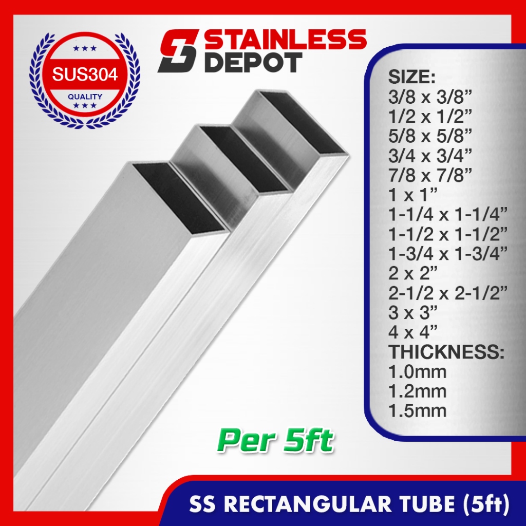 5FT Stainless Rectangular Tube Stainless Tubular Stainless Tube ...